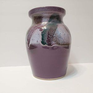 DK Clay | Art | Dk Clay Studio Pottery Vase Ceramic Urn Purple Glaze ...